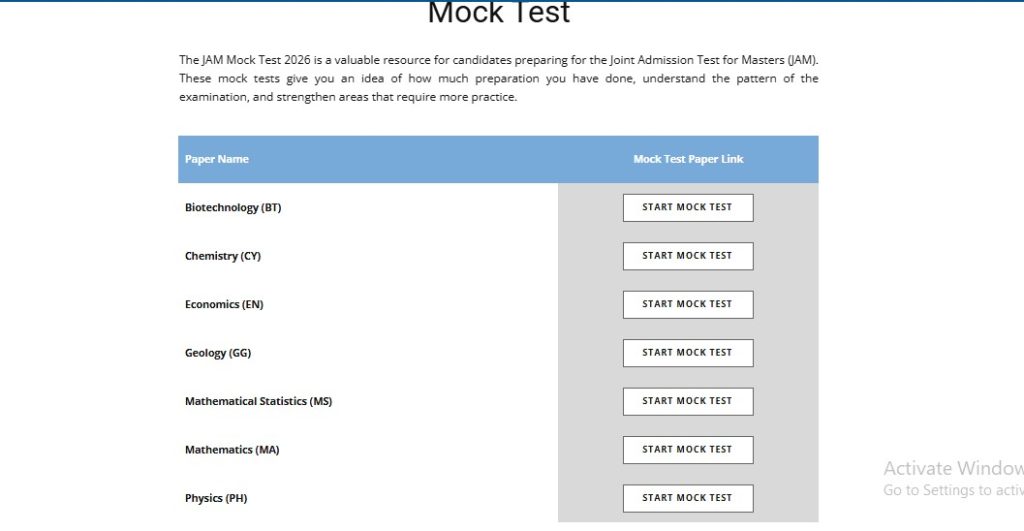 IIT JAM Mock Tests 2026, Practice and Download Subject-Wise Mock Tests ...
