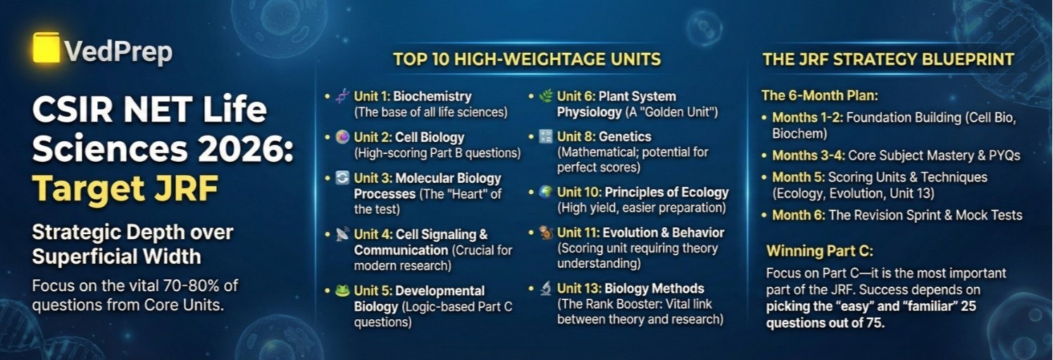 CSIR NET Life Sciences 2026: 10 Units to Avoid Failure