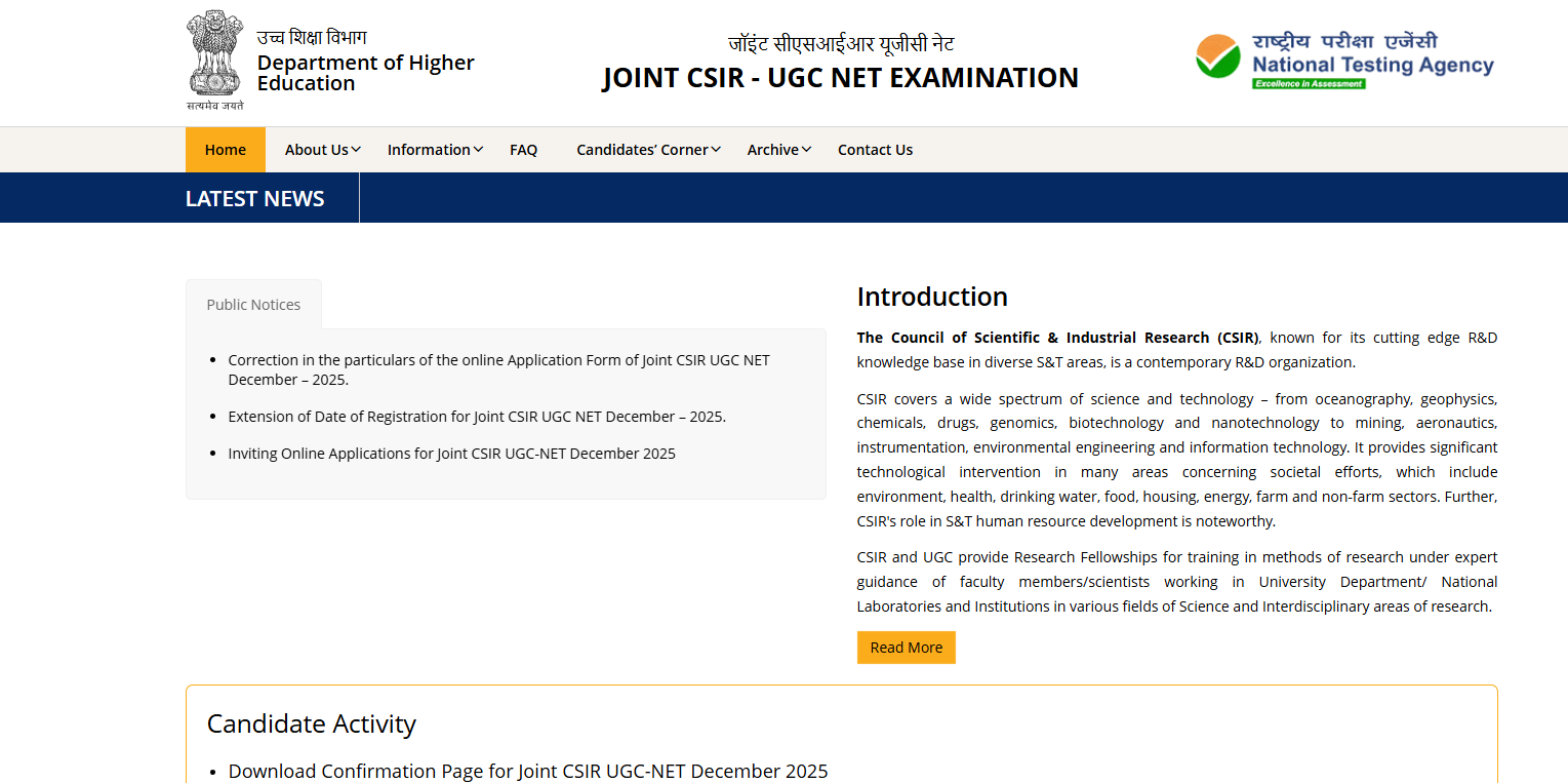 CSIR NET Score Card 2026: Link, Validity, Steps to Download, Score Card ...