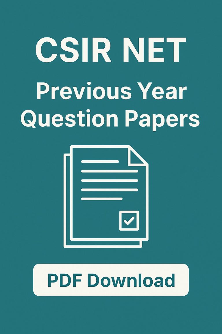 CSIR NET Previous Year Question Papers PDF Download for All Subjects