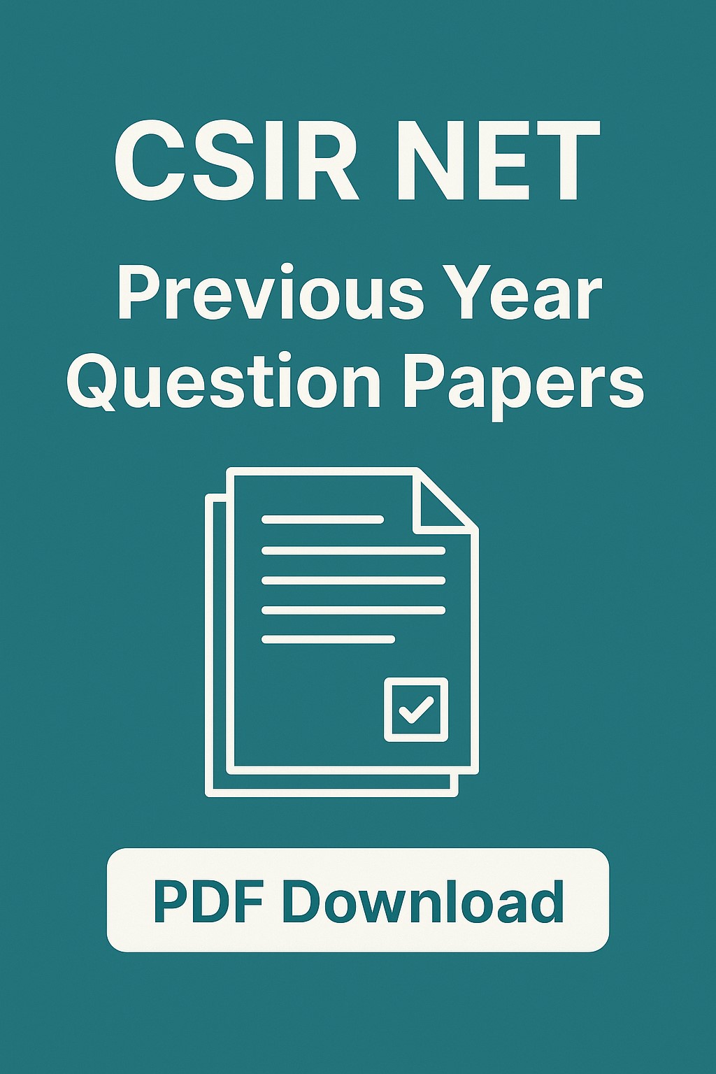 CSIR NET Previous Year Question Papers PDF Download for All Subjects